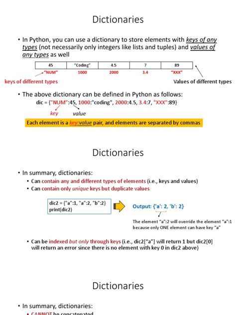 Dictionaries Pdf Computer Data Information Technology Management