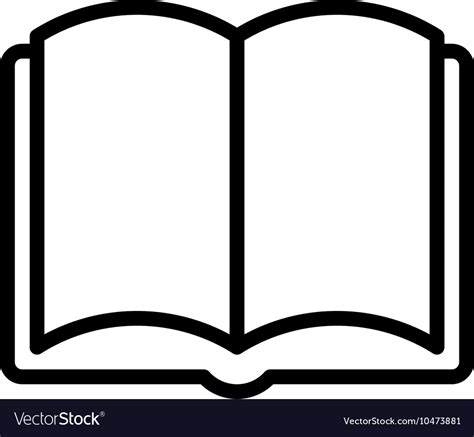 Book Outline Icon Royalty Free Vector Image Vectorstock