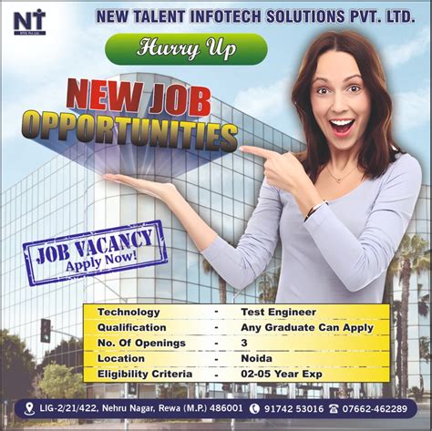 🔍 Were Hiring Test Engineers If New Talent Infotech Facebook