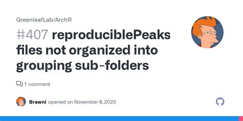 Reproduciblepeaksgrrds Files Not Organized Into Grouping Sub Folders