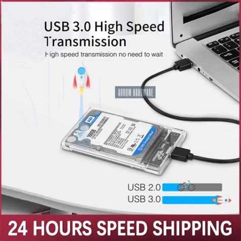 External HDD Enclosure USB To SATA HDD Hard Drive External Enclosure Clear Case Externo