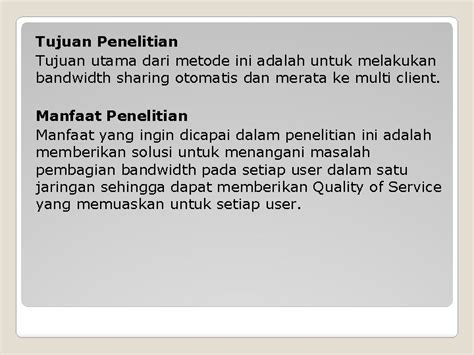 Management Bandwidth Pada Mikrotik Dengan Metode Pcq Peer