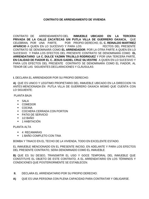 Contrato Casa Putla Pdf