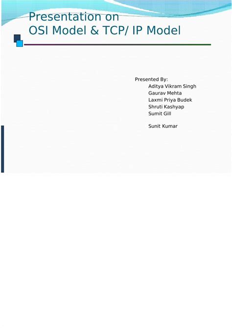 PDF OSI TCP Model DOKUMEN TIPS