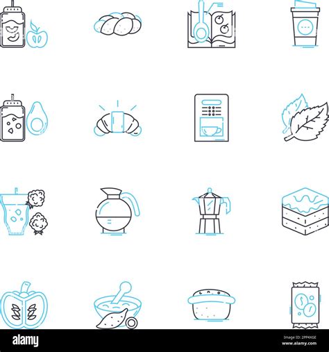 Ethical Fashion Linear Icons Set Sustainability Transparency Conscious Fairness Empowerment