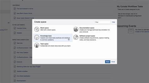 Space Template Confluence