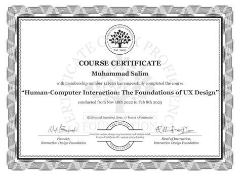Muhammad Salim On Linkedin Muhammad Salims Course Certificate Human Computer Interaction The