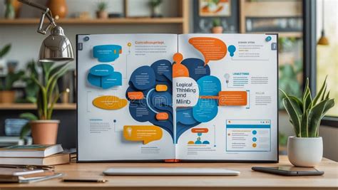 Visual Infographic On Logical Thinking And Mind Mapping Stock Illustration Illustration Of