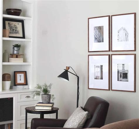 Oak Picture Frames On Living Room Wall Soul And Lane
