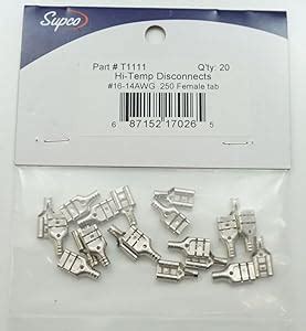 Amazon com Supco Hi Temp Disconnects 20 Pack 16 14 AWG ¼ 250 T1111 Industrial