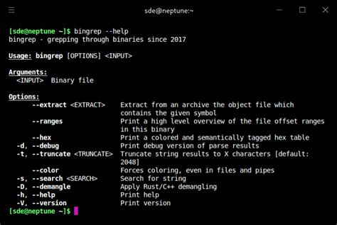 Bingrep Grep Like Tool For Binaries Linuxlinks