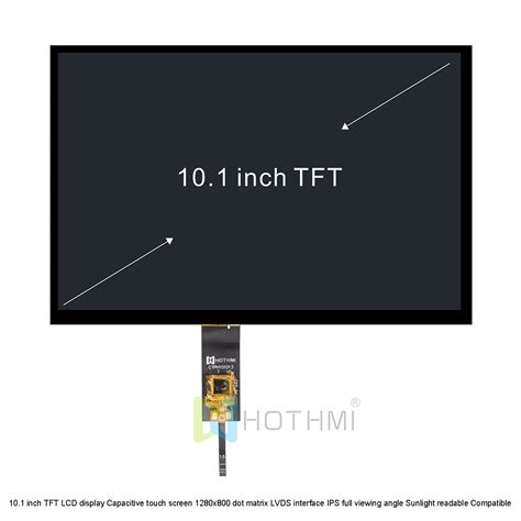10 1 Inch TFT LCD Display Capacitive Touch Screen 1280x800 Dot Matrix LVDS Interface IPS Full
