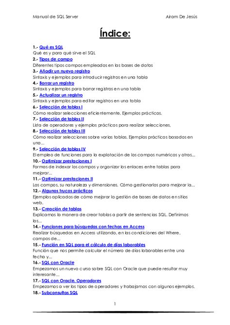 Pdf Manual De Sql Server