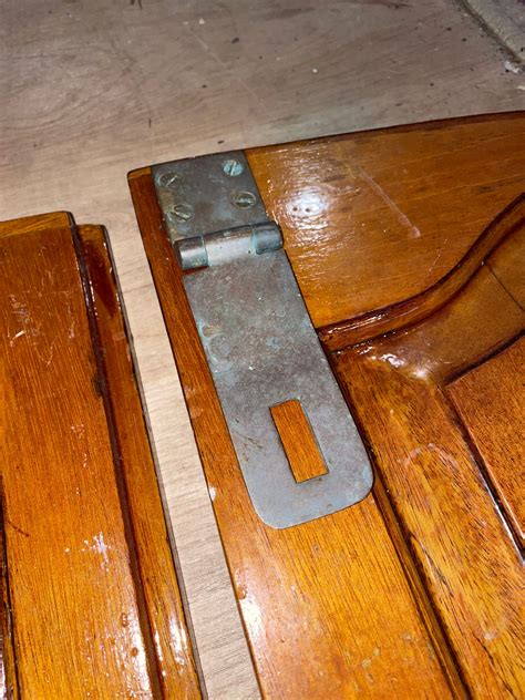 Pair Of Solid Teak Cabinet Doors 157 Sailboat Parts