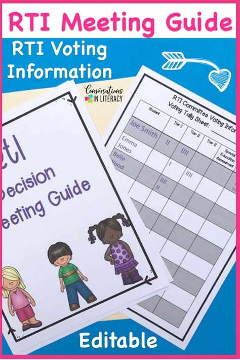 RTI Meeting Forms And Agenda Conversations In Literacy