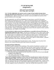 CS Assignment V Pdf CS Spring Assignment Value Of Your Final Grade Due