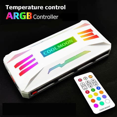 2pcs Rgb Controller 4pin Pwm 5v 3pin Argb Fan Remote Control White Walmart En Línea