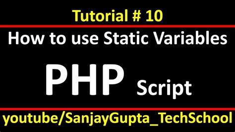 10 Php How To Use Static Variables In Php Script Using Xampp By