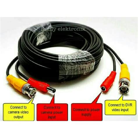Jual Kabel Camera Cctv Original Kuat Tebal Putih Kabel Cctv Kabel Cctv M Hitam