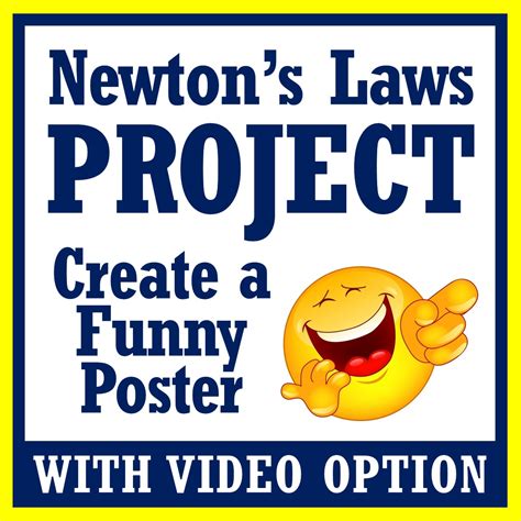 Newtons Laws Of Motion Project Funny Poster Activity Flying Colors