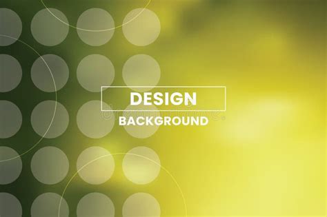 Green And Yellow Gradient Background With Cicle Geometric Shapes Stock Illustration