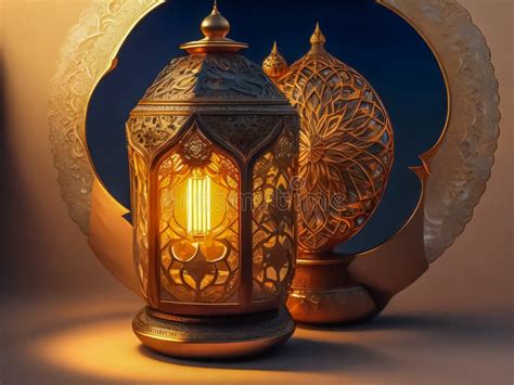 Lanterns For Eid Al Fitr Greetings Stock Illustration Illustration Of