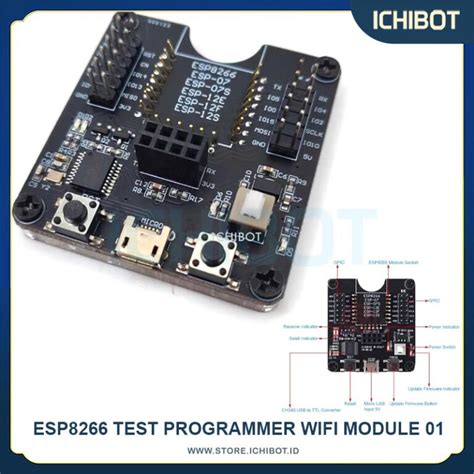 esp8266 test programmer wifi module 01 01s 12e adapter adaptor 8266 ichibot store