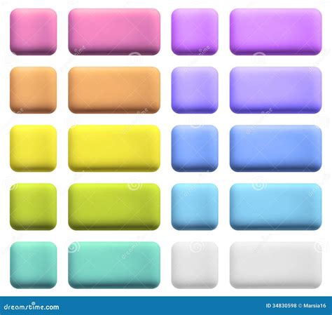 Web Buttons In Gentle Colors Stock Illustration Illustration Of Green Graphic 34830598
