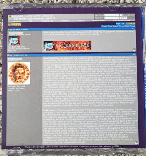 My One Weird Tipfunkytown Cd Arrived Today Rlemondemon