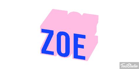 Zoe Name Animated  Logo Designs