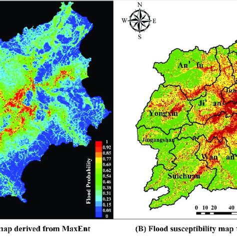 Flood Susceptibility Map From Maxent Model And Hierarchical Flood Risk Map Download