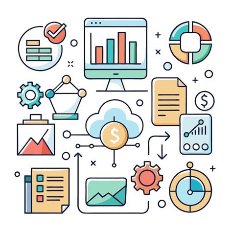 Colorful Business Data And Analytics Illustrations Premium Ai Generated Vector