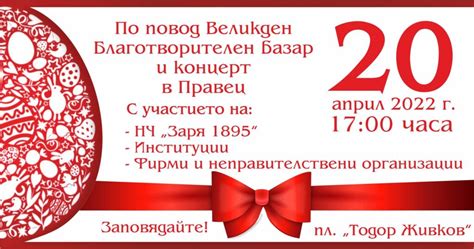 Благотворителен базар и концерт в Правец по повод Великден