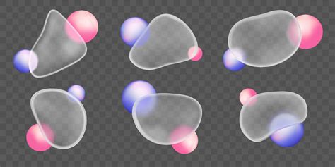 3d Shape With Glass Morphism Vector Effect Isolated Abstract Gradient Soft Blur Texture With