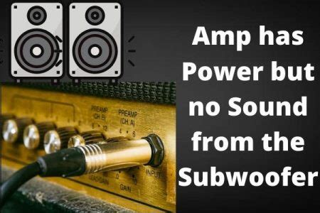 Has Power But No Sound From The Subwoofer Problem Fixed My Best Speakers