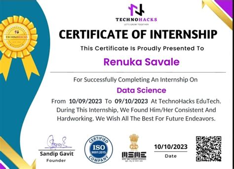 Technohacks Datascience Internship Renuka Savale