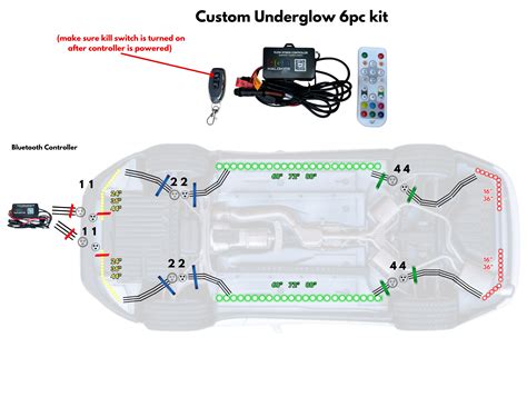 Custom 6pc Led Underglow Kit Install Guide Rgb Halo Kits Rgb Halo Kits