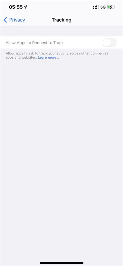Allow Apps To Request To Track” Is Greyed Out And Cannot Be Toggled Rios
