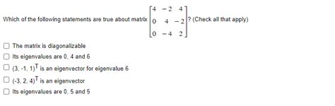 Solved Which Of The Following Statements Are True About Chegg