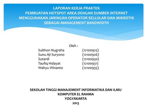 Ppt Laporan Kerja Praktek Powerpoint Presentation Free Download Id 5556320