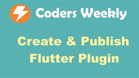 Flutter Create And Publish Flutter Plugin For Android Youtube