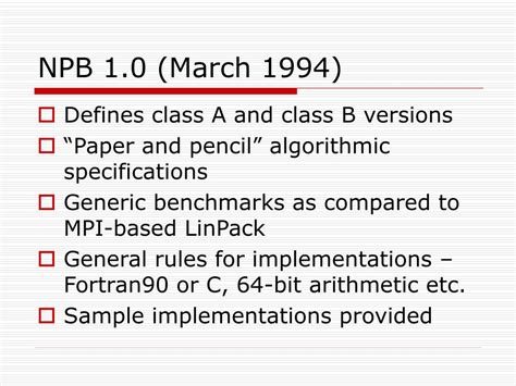Ppt Benchmarks For Parallel Systems Powerpoint Presentation Free