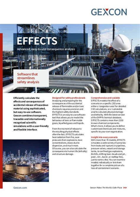 Effects Consequence Modelling Tool For Safety Professionals