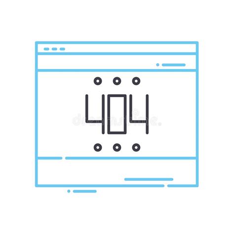Error Message Line Icon Outline Symbol Vector Illustration Concept