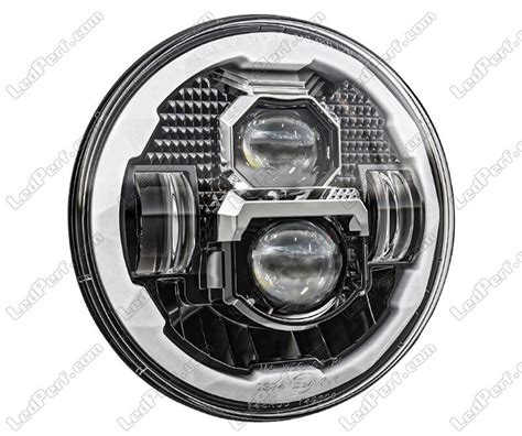 Full Led Motorcycle Black Optics For Round 7 Inch Headlight Type 6
