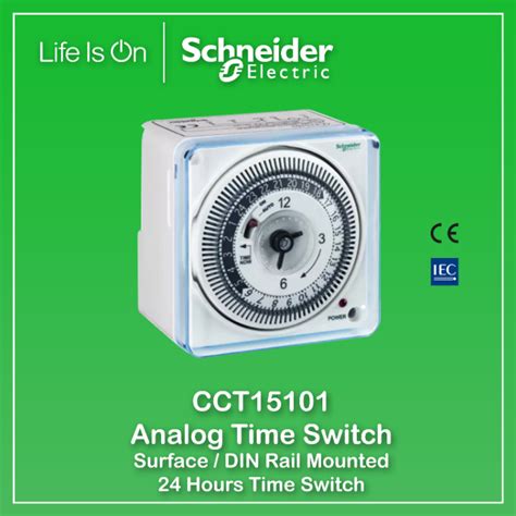 Schneider Electric Analog Time Switch Surface Din Rail Mounted 24 Hours Ct15101 Lazada Ph