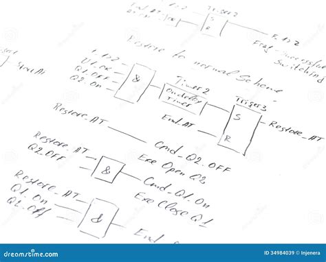 Chart With Logical Program Stock Image Image Of Electrical 34984039