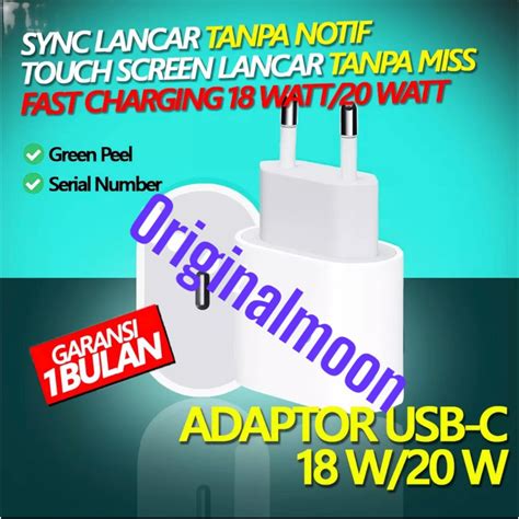 Jual Adaptor Watt Watt Fast Charging Usb C Charger Adapter Batok Kepala Kepala