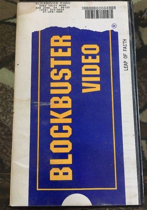Vintage 1992 Blockbuster Video Vhs Case W Movie Leap Of Faith Pg13