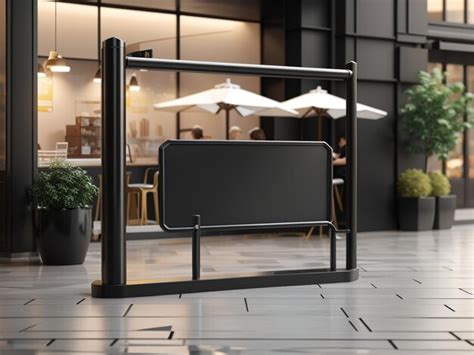 Premium Ai Image Versatile Barrier Blank Black Tube Caf Barrier Shop